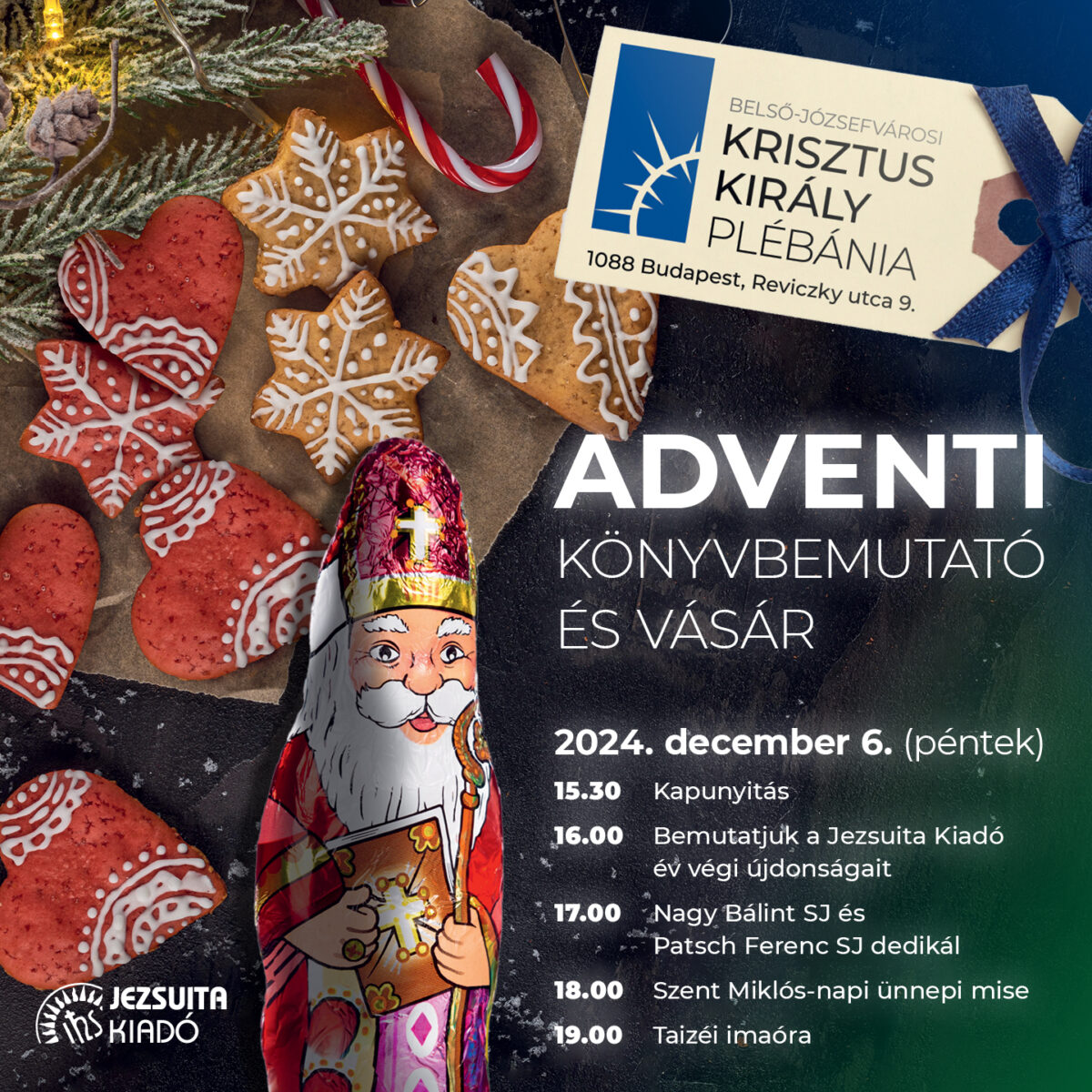 Adventi könyvbemutató és vásár – Jezsuita Kiadó